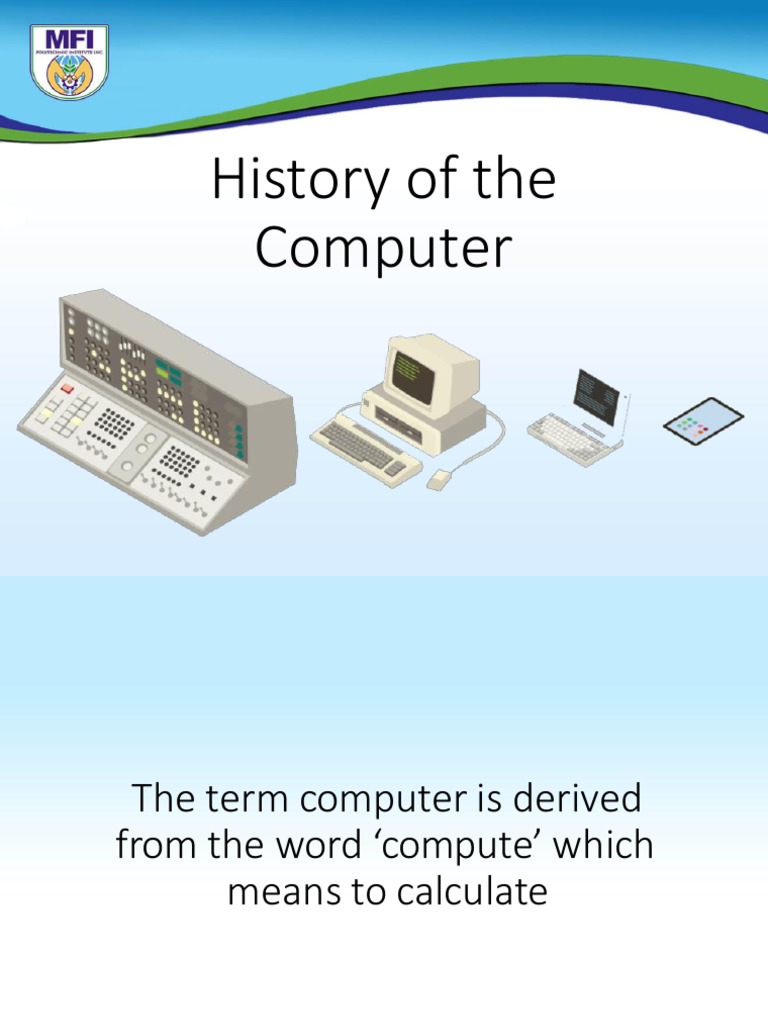 Chapter 1 The History of Computers and Its Evolution | PDF