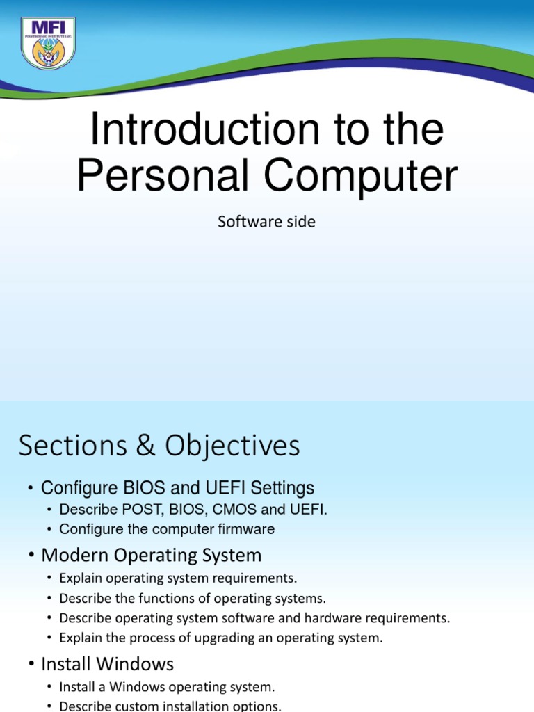 Chapter 3 Personal Computer-Software | PDF | Bios | Booting