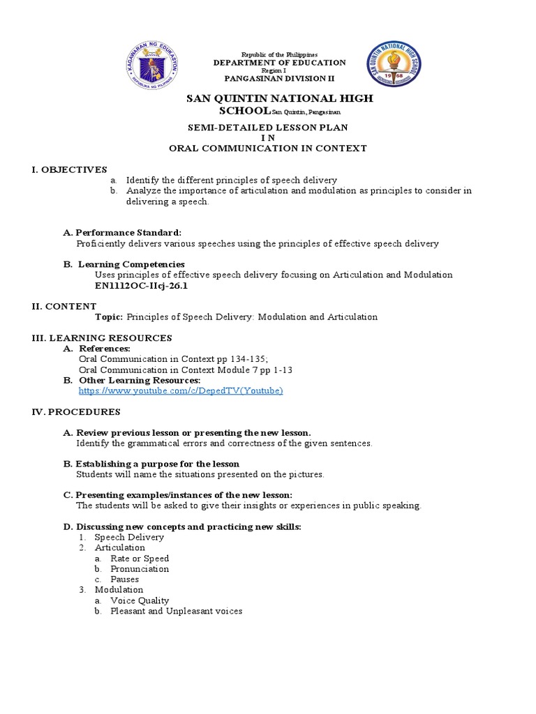 COT 2 - Modulation | PDF | Speech | Learning
