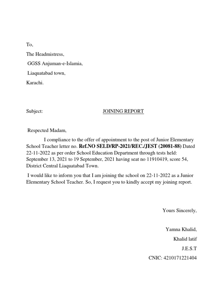 Joining Report | PDF