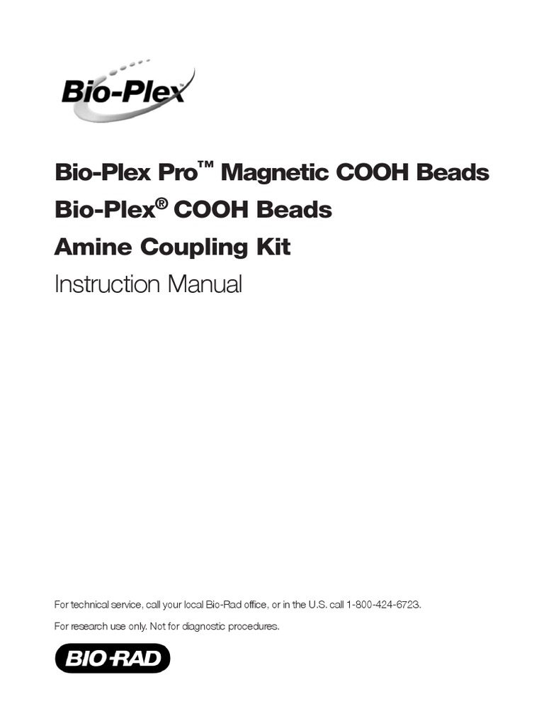 Bioplex COOH Beads Intruction Manual | PDF