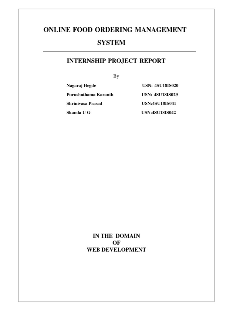 Online Food Order Management System | PDF | Php | World Wide Web