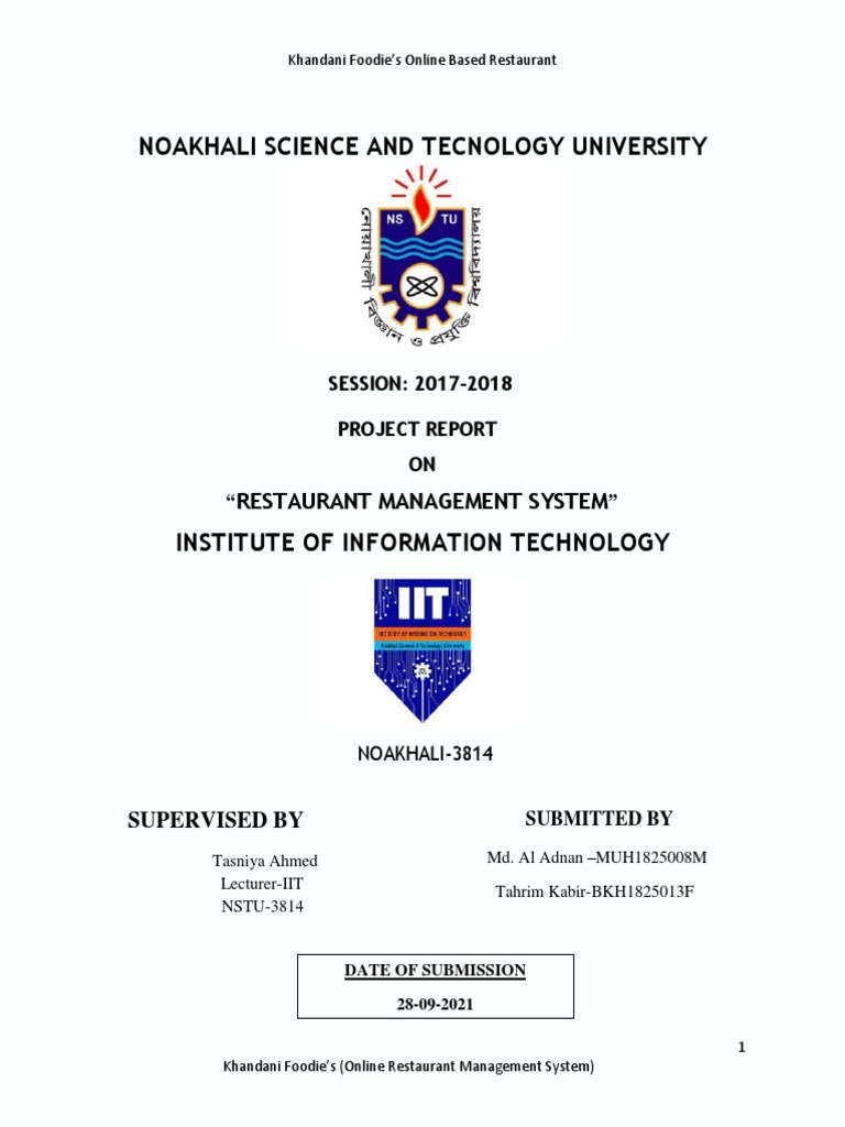 Report Paper (Restaurant Management System) | PDF | Conceptual Model ...