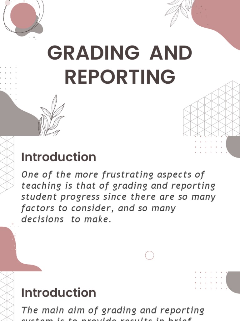 Grading and Reporting Systems Overview | PDF | Educational Assessment ...