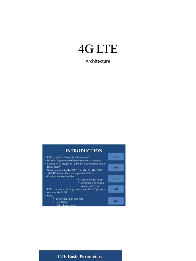 An Overview of the Architectural Components that Enable High-Speed 4G LTE Mobile Network ...
