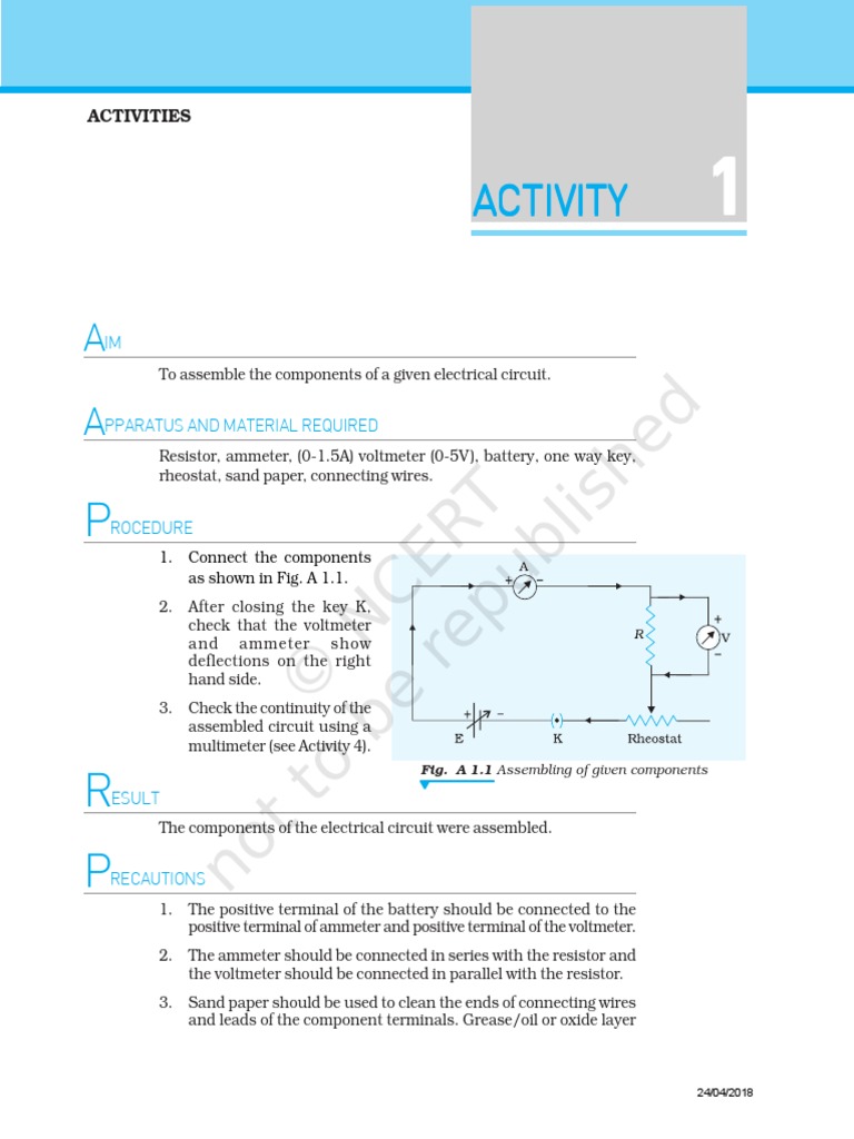 Class XII Physics NCERT Lab Manual - ACTIVITIES 6 2022-23 | PDF ...