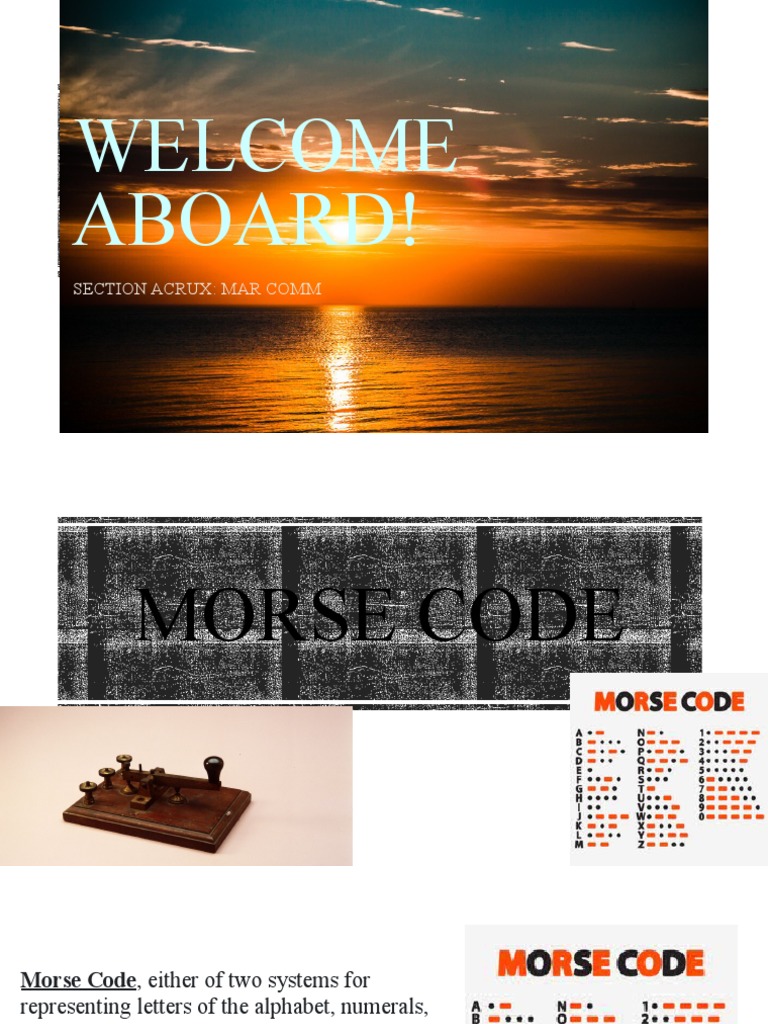 Morse Code | PDF | Telegraphy | Telecommunications