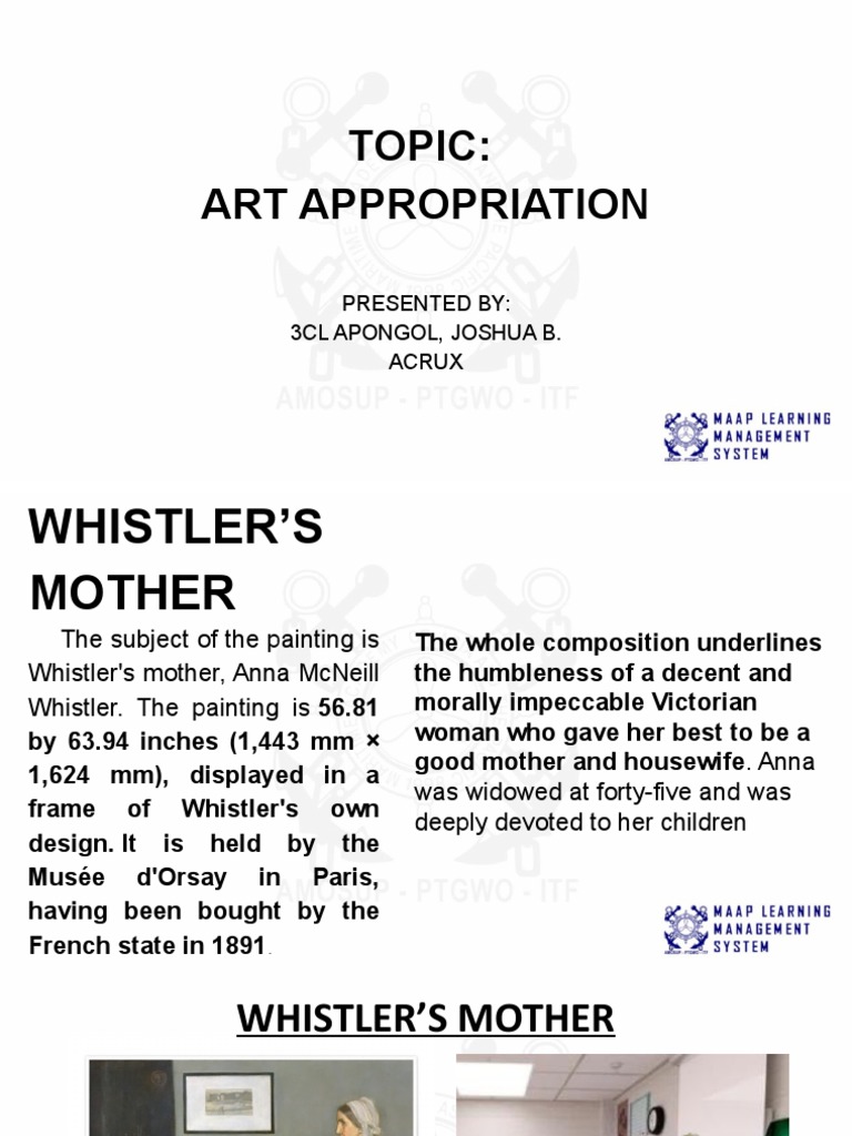 Art Appropriation: Whistler's Mother Analysis | PDF | Social Science