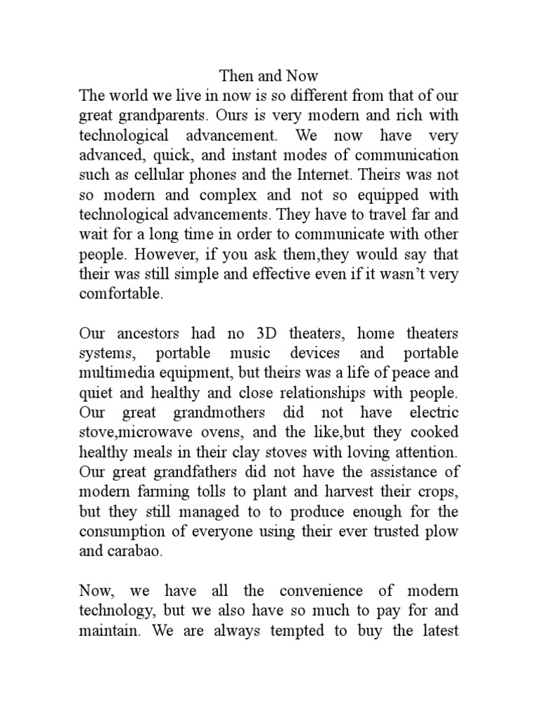 Then and Now | PDF