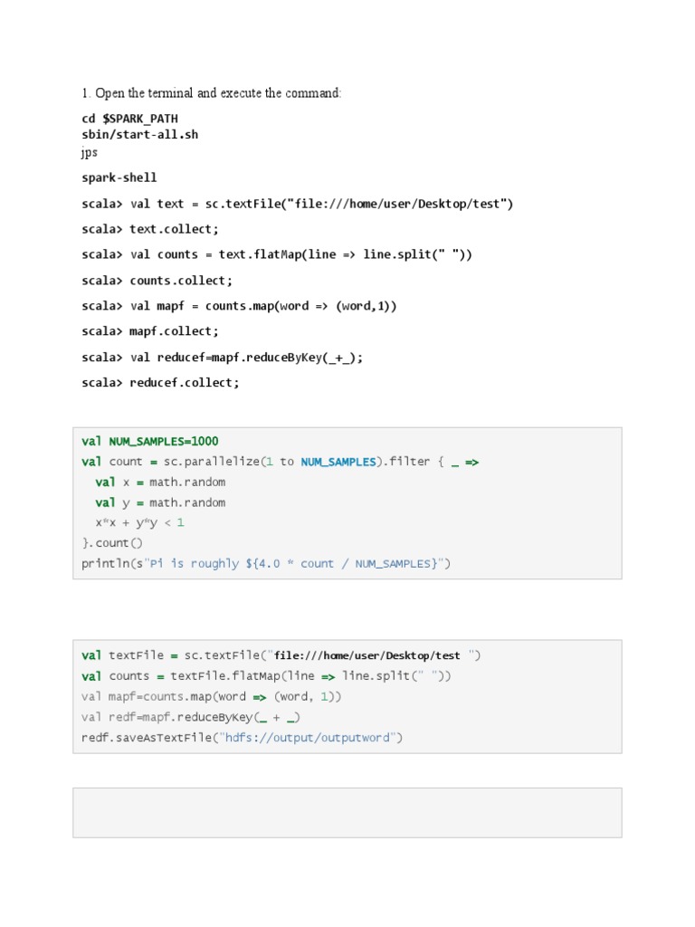 Word Count Spark | PDF