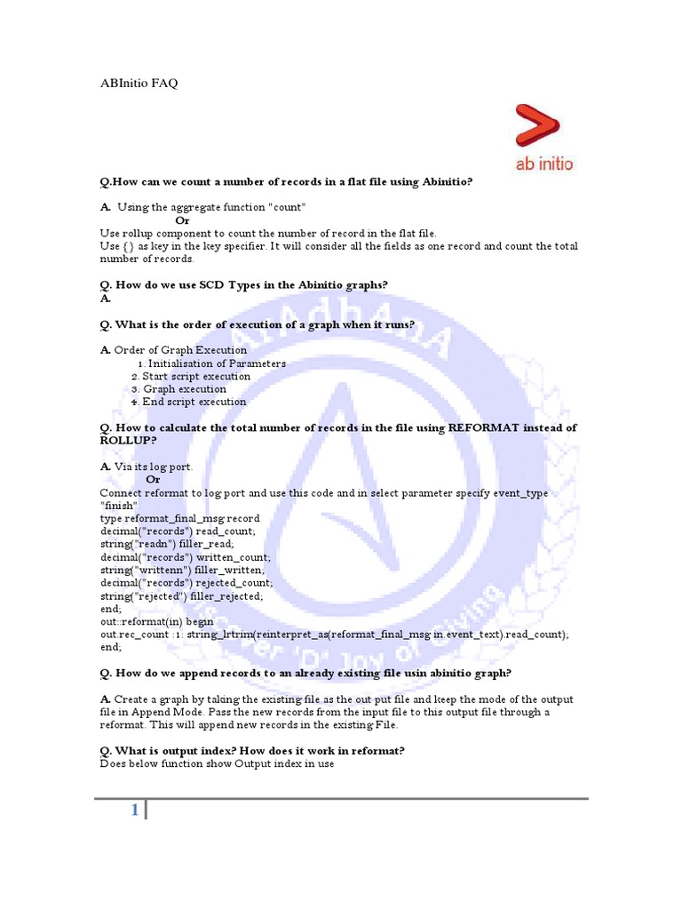 Abinitio Faq Pdf Command Line Interface Computer File 4026