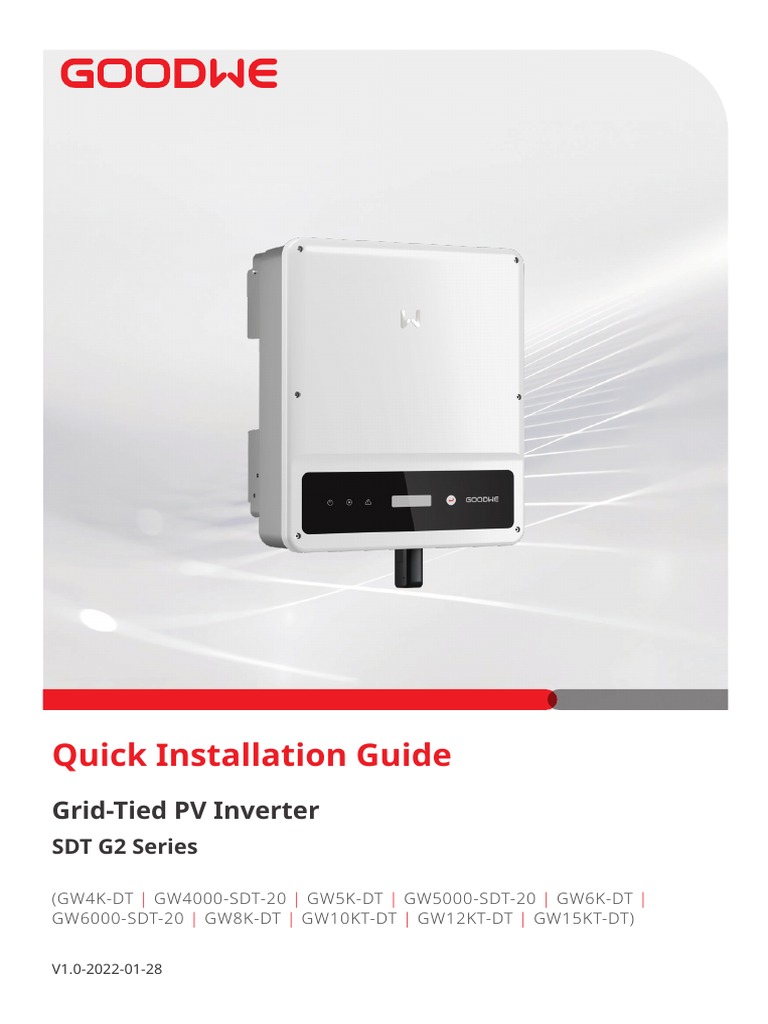 SDT GW - SDT G2 4-15K, SDT G2 PLUS+ 4-6K - Quick Installation-EN | PDF ...