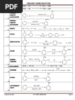 Organic Chemistry Reactions Cheat Sheet | PDF