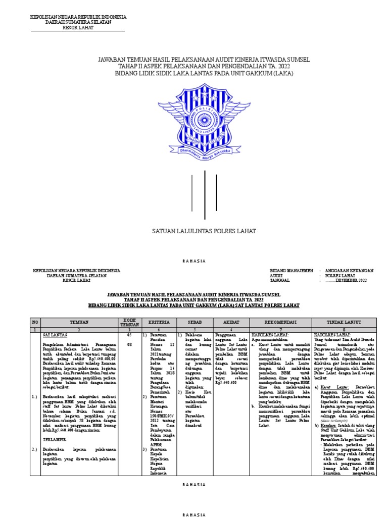 Jawaban Temuan | PDF