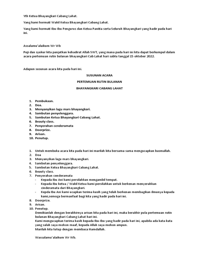 Acara Bhayangkari | PDF