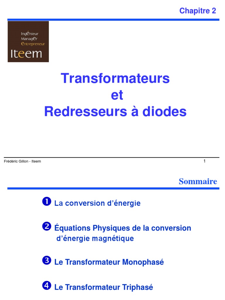 Transformateurs et Redresseurs Diodes | PDF | Transformateur électrique ...