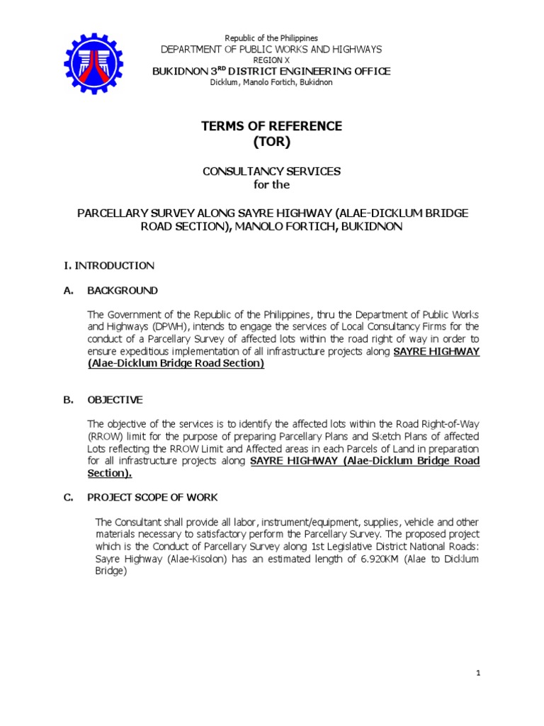 Tor Consultancy Parcellary Edited | PDF | Surveying | Economies