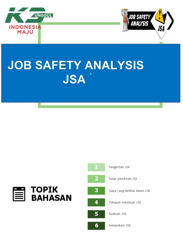 Modul Job Safety Analysis JSA | PDF