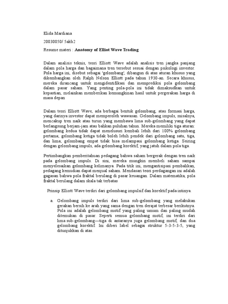 Panduan Dasar Teori Elliott Wave | PDF