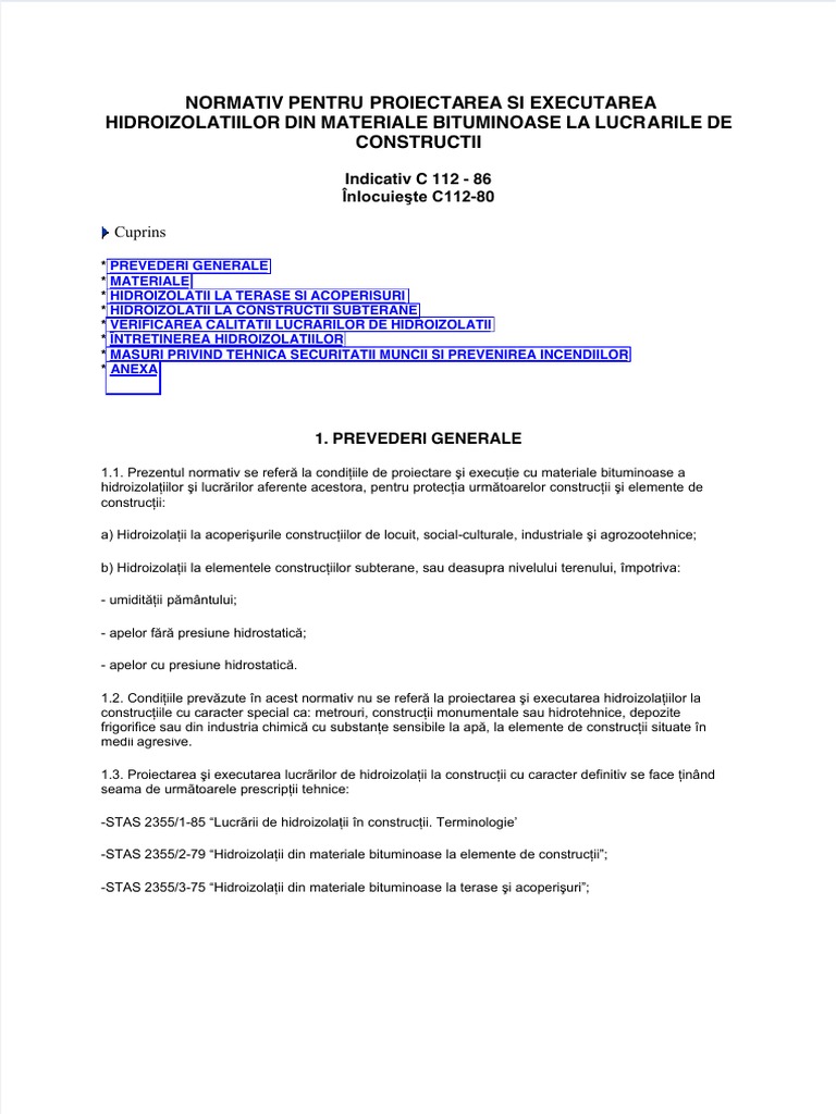C 112-86 Hidroizolatii Bituminoase | PDF