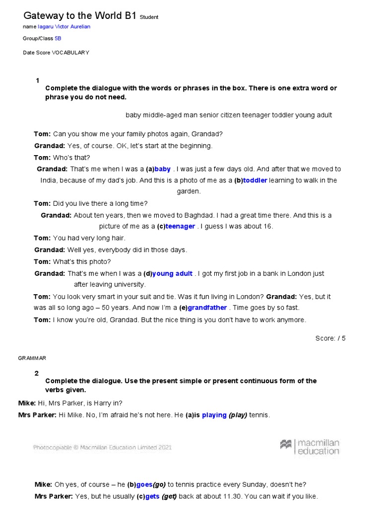 Unit 1 Quiz (5th Grade) | PDF