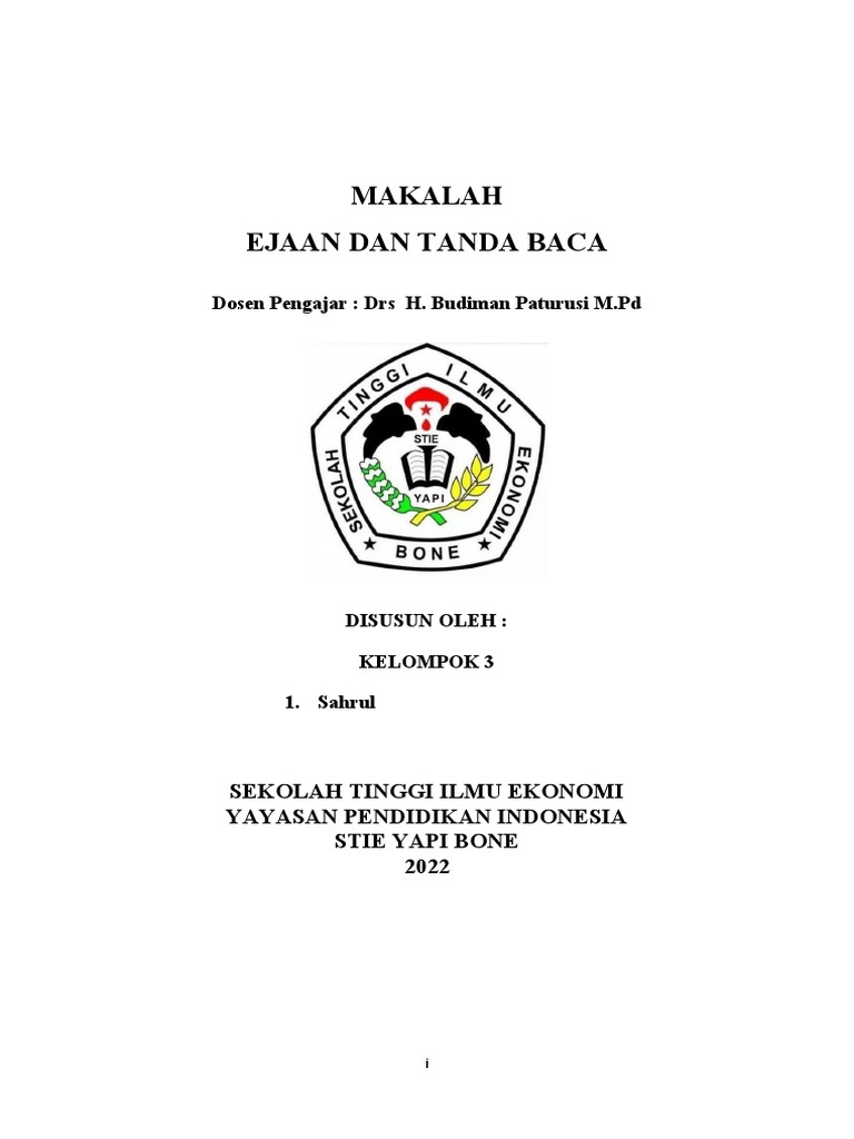Kelompok 3 B.indo (Ejaan Dan Tanda Baca) | PDF