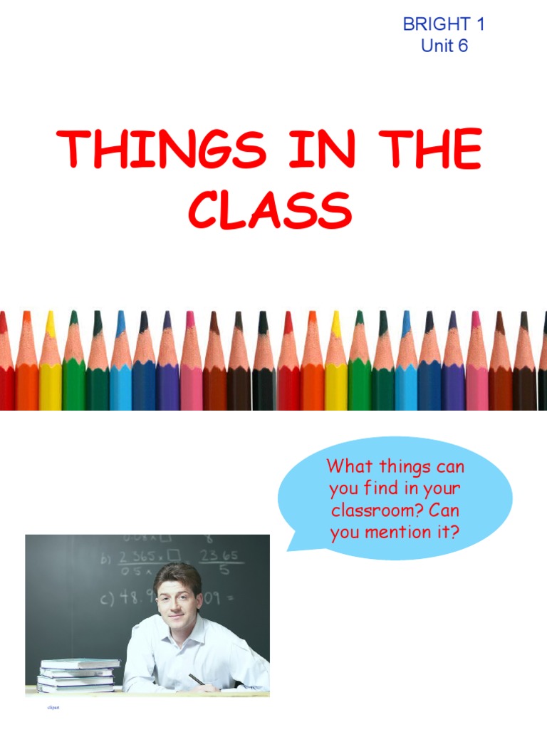 Things At School Pdf Classroom