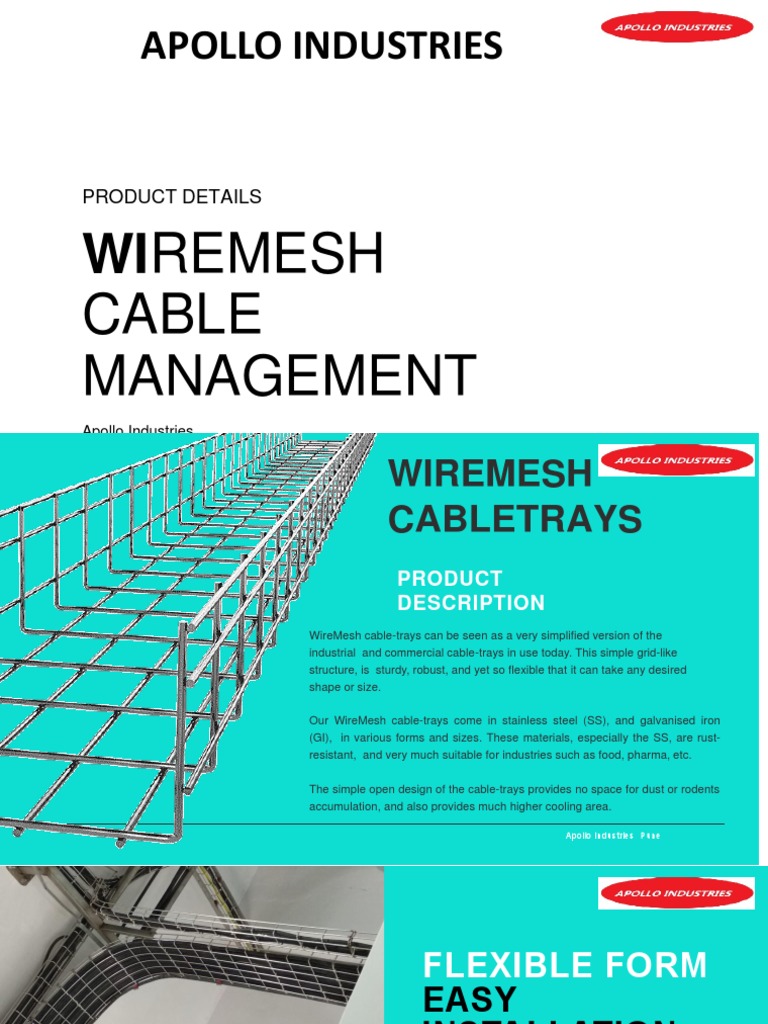 Apollo Wire Mesh Cable Tray Solutions | PDF | Galvanization | Chemistry