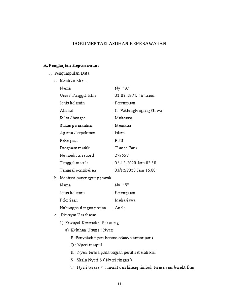 Askep Tumor Paru | PDF | Pengembangan Diri | Kesehatan Holistik