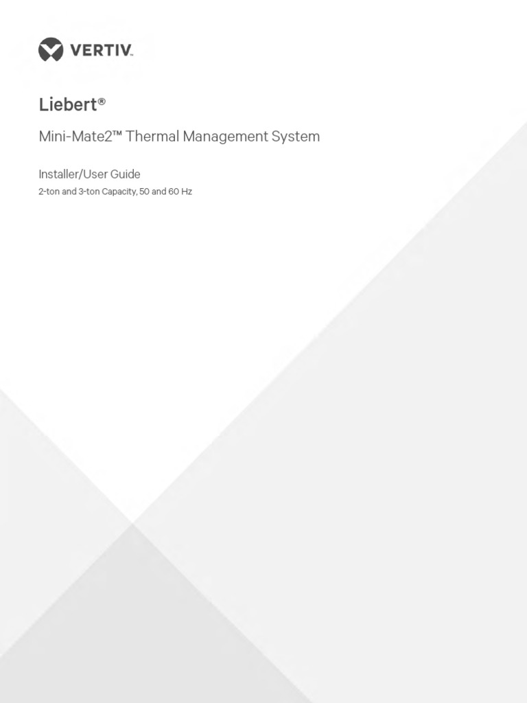 Liebert Mini Mate2 2 3 Tons User Manual - 00 | PDF | Engineering ...
