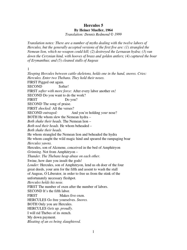 Plays Poems and Prose by Heiner Mueller | PDF