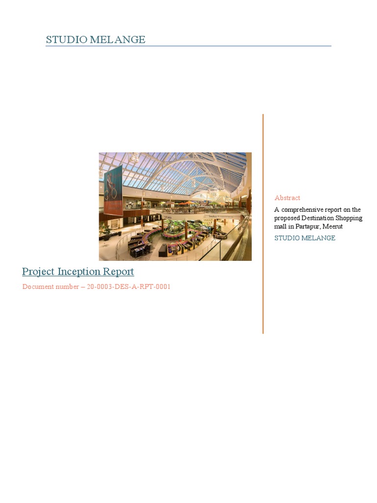 Project Inception Report - Destination Shopping Mall | PDF | Shopping ...