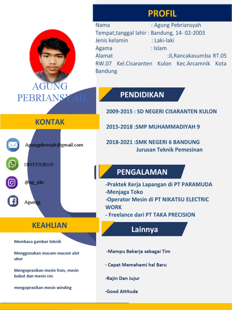 CV Agung P | PDF