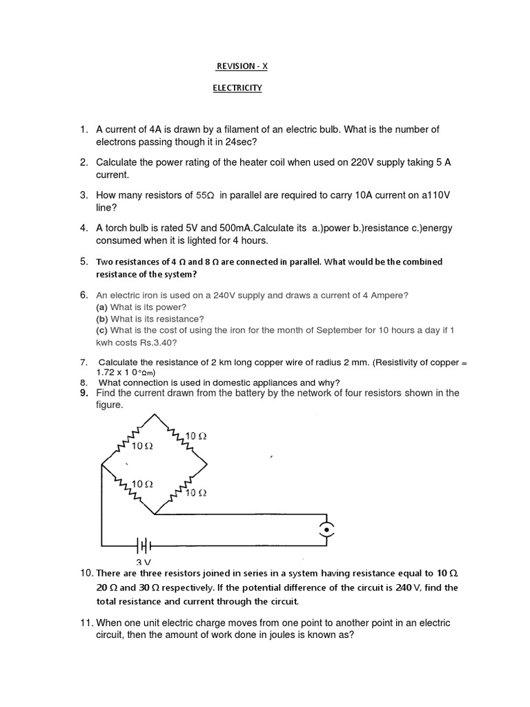 Electricity Revision Guide | PDF | Electrical Resistance And ...