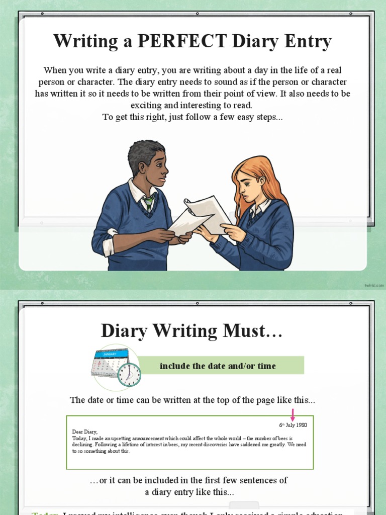 Diary Writing Powerpoint - REVISION | PDF | Diary