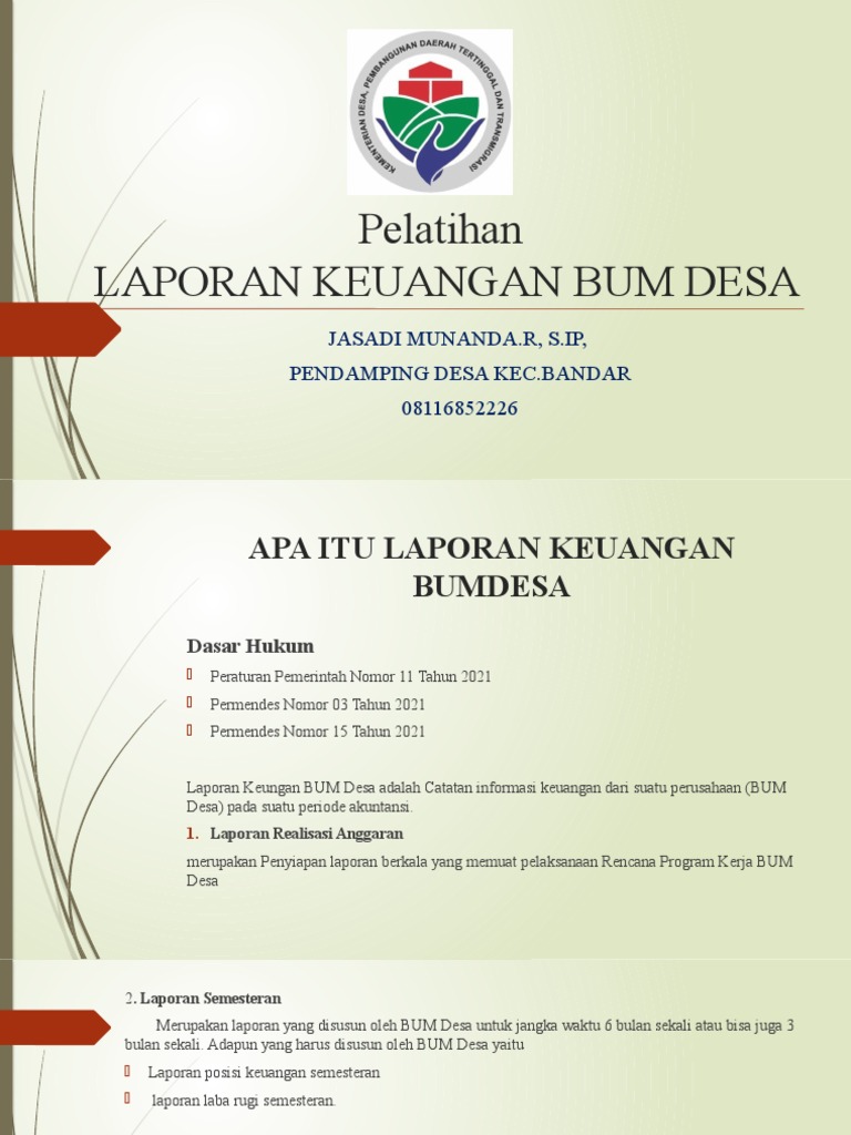 Laporan Keuangan BUMDESA | PDF