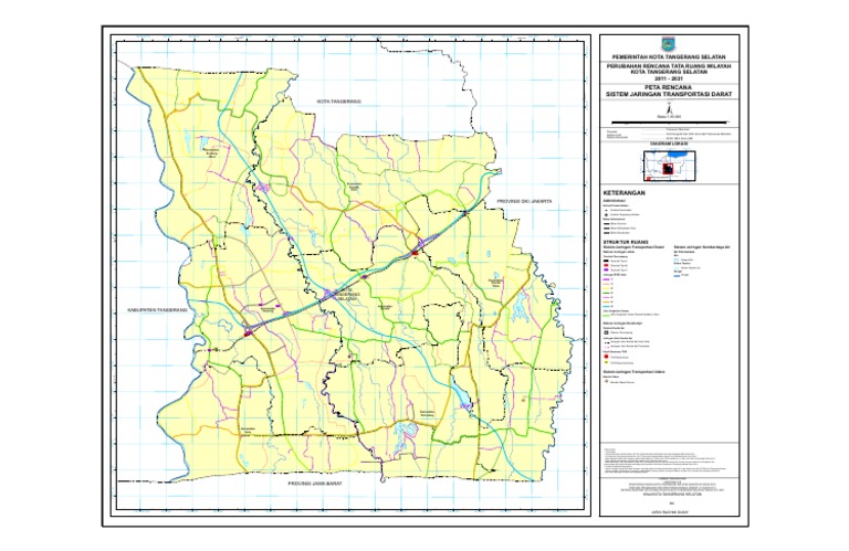 Lampiran 3 Peta Rencana Sistem Jaringan Transportasi Darat - (Row) | PDF