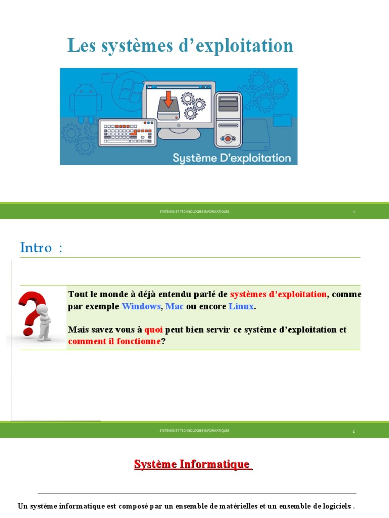 Les Systemes D'exploitation | PDF | Système d'exploitation | Démarrage d'un ordinateur