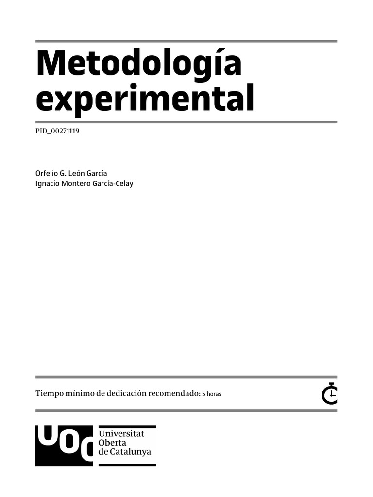 Módulo 3 - Métodos de Investigación Cuantitativa | PDF | Experimentar | Validez (Estadísticas)