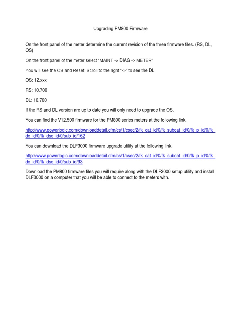 Upgrading PM800 Firmware | PDF | Operating System | Transmission Control Protocol