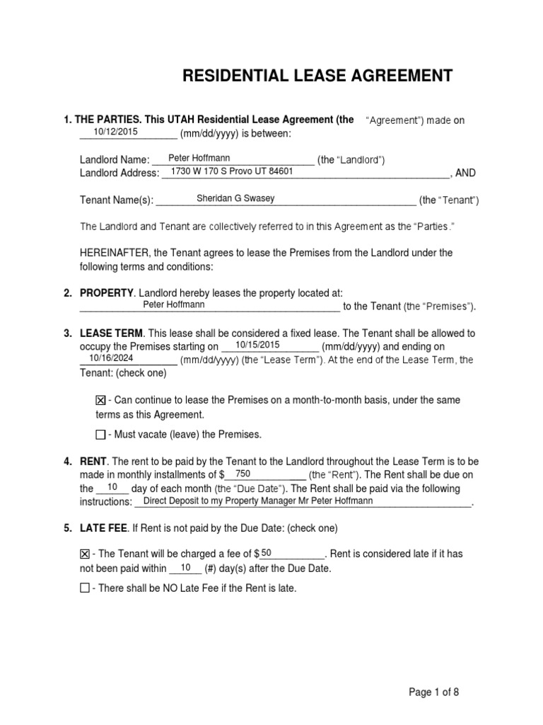 SHD Residential-Lease-Agreement-1 | PDF | Leasehold Estate | Lease