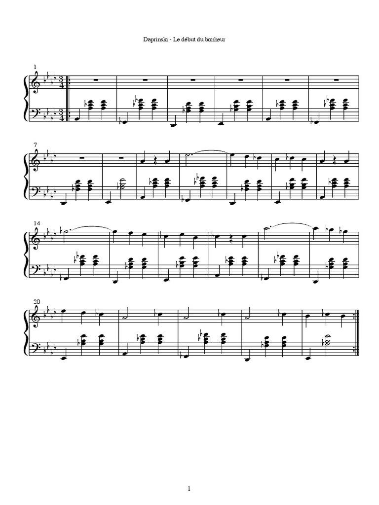 Daprinski - Le Début Du Bonheur | PDF