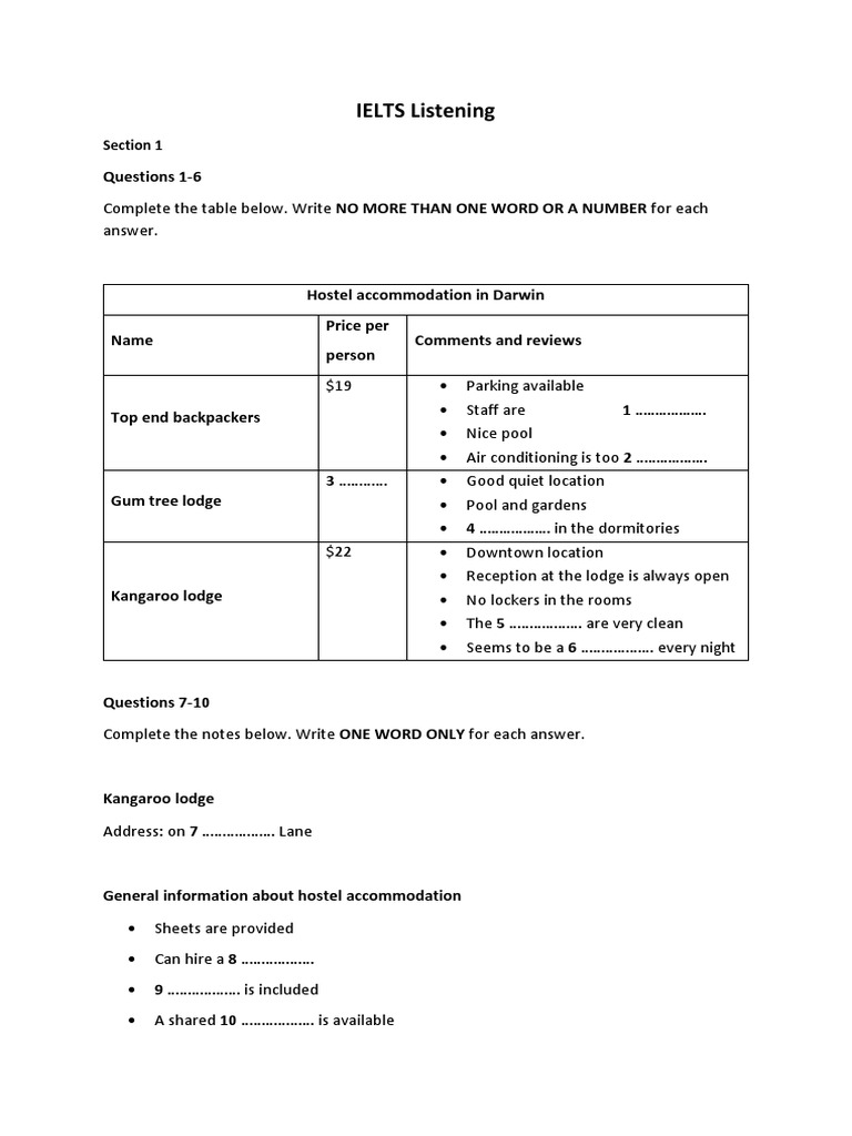 Listening Pdf Coffee Hostel