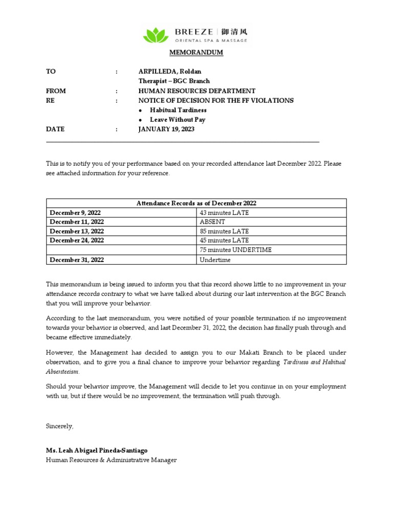 ARPILLEDA - Roldan (Rehire 2023) | PDF