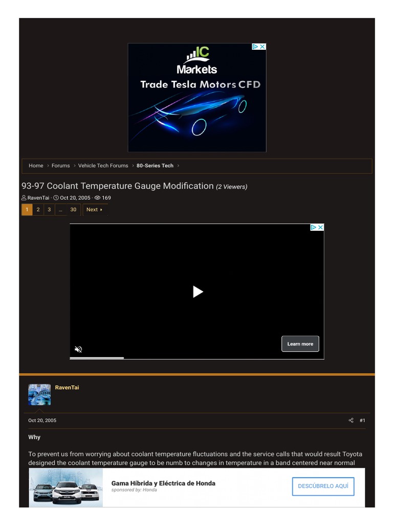 Toyota KZJ95 Coolant Temperature Gauge Modification - Forum IH8-1 | PDF ...