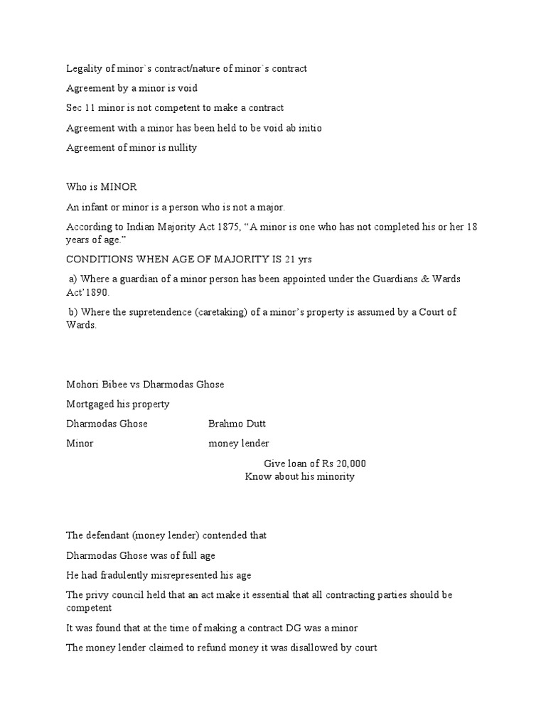 Legality of Minor | PDF | Consent | Civil Law (Legal System)