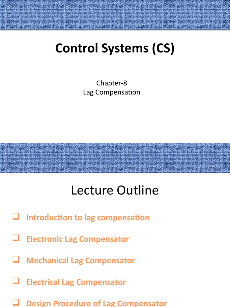 Lag Compensation in Control Systems | PDF | Electronic Engineering ...