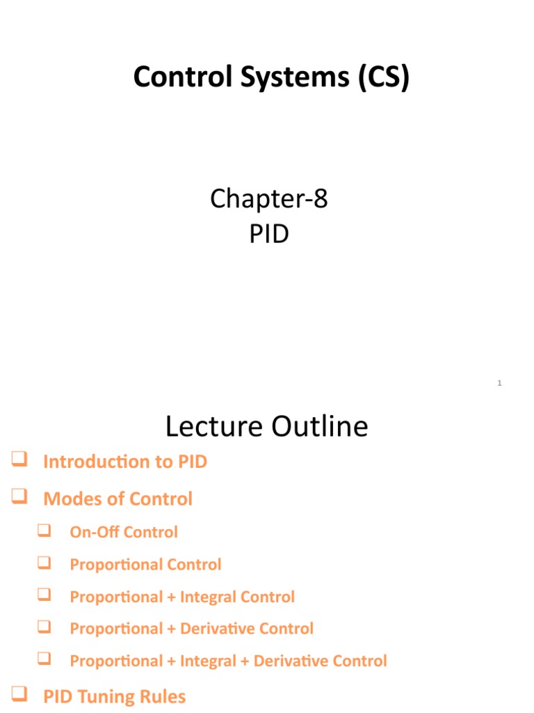 Chapter 8 Pid Controllers Pdf Control Theory Applied Mathematics