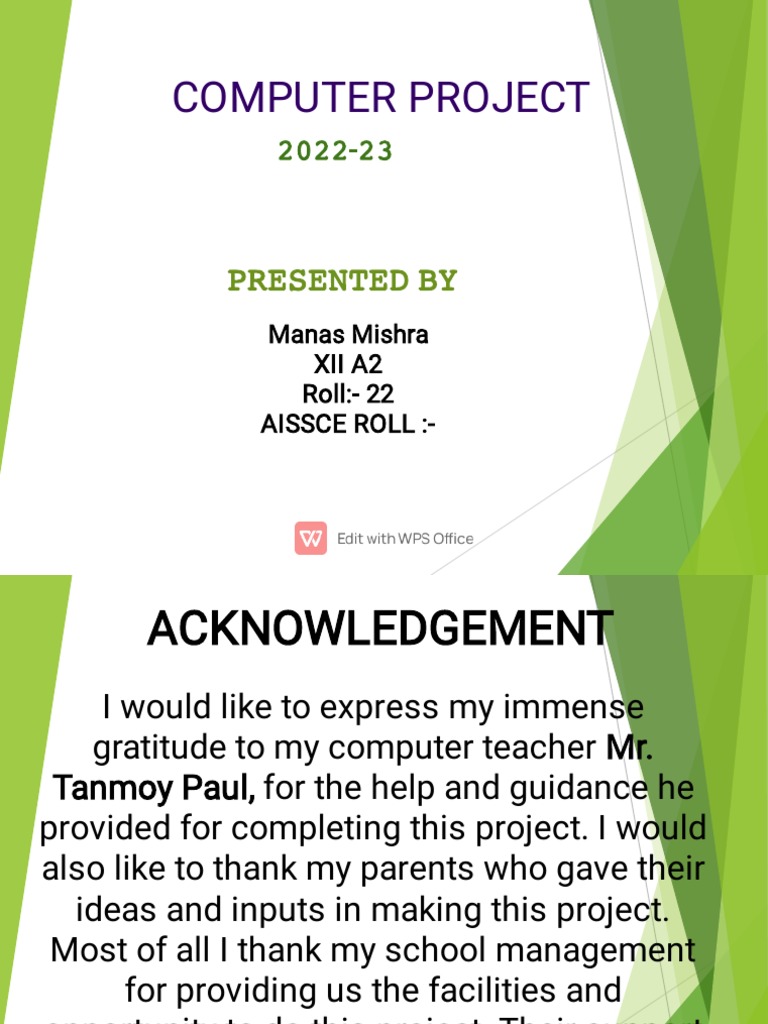 Comp Project 2022-23-1 | PDF | Computer File | Software