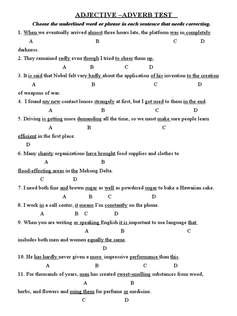 Adv Adj Test | PDF